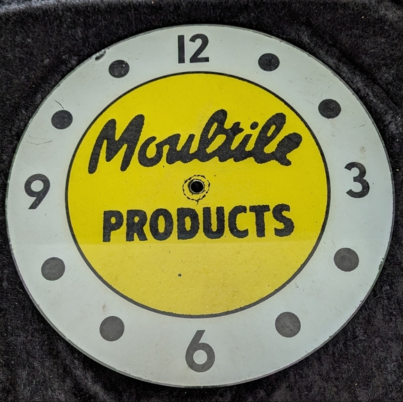 Wall Decor | Vintage 195s Moultile Products Glass Advertising Clock ...
